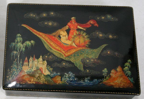 Realized price for 021237: RUSSIAN LACQUER BOX, PALEKH,