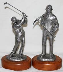 Realized price for 101503: MICHAEL RICKER PEWTER SCULPTURES