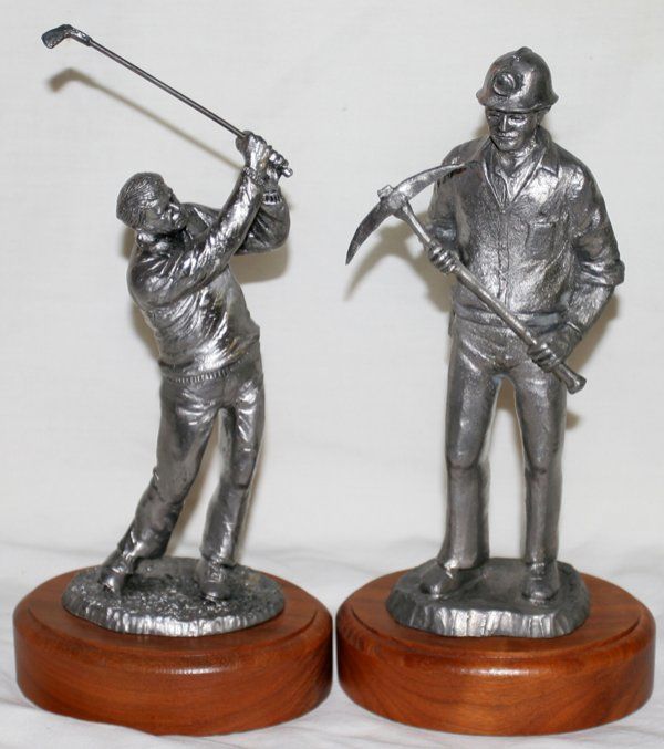 Realized price for 101503: MICHAEL RICKER PEWTER SCULPTURES
