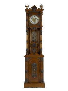 Realized price for German Oak Tall Case Clock,