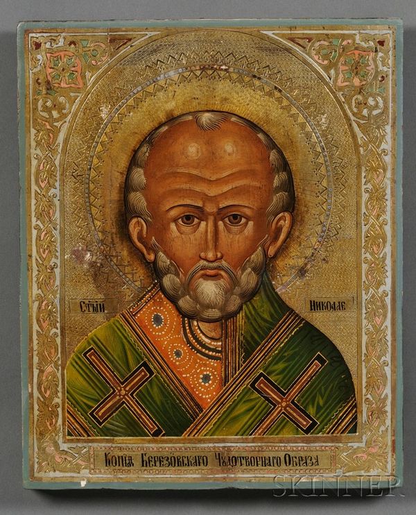 Realized price for Russian Icon of Saint Nicholas