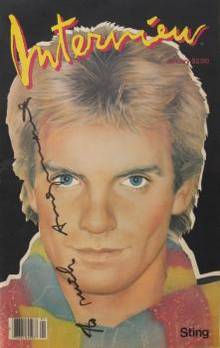 Realized price for ANDY WARHOL SIGNED INTERVIEW MAGAZINE